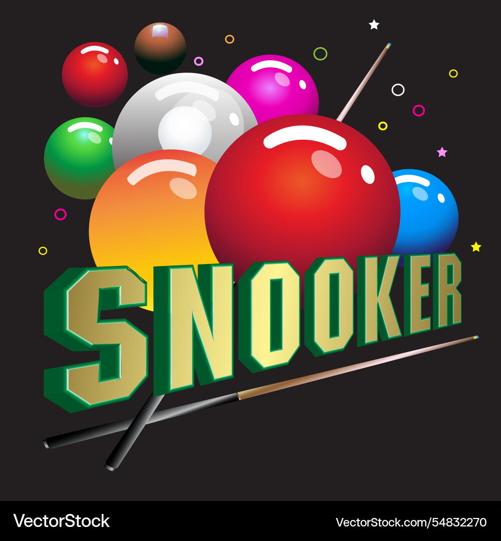Snooker game Royalty Free Vector Image - VectorStock