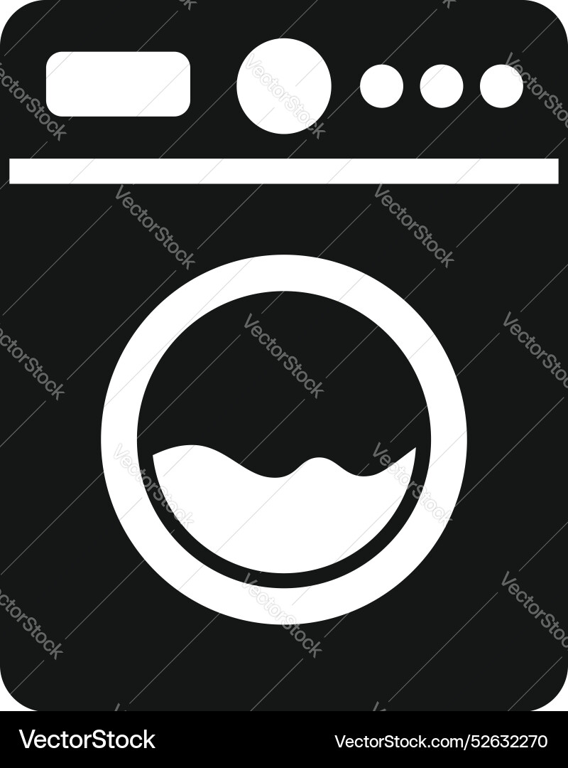 Washing machine showing water level during Vector Image
