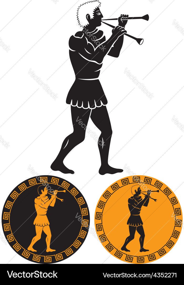 Ancient greek musician Royalty Free Vector Image