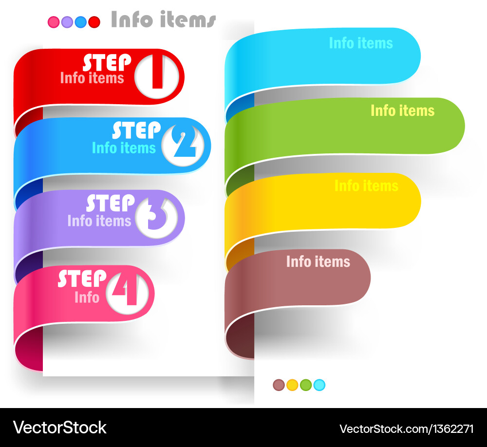 Collection of info items Royalty Free Vector Image