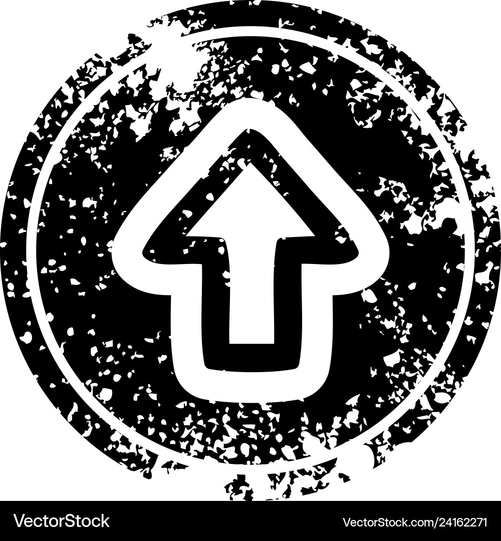 Distressed Direction Arrow Icon Royalty Free Vector Image