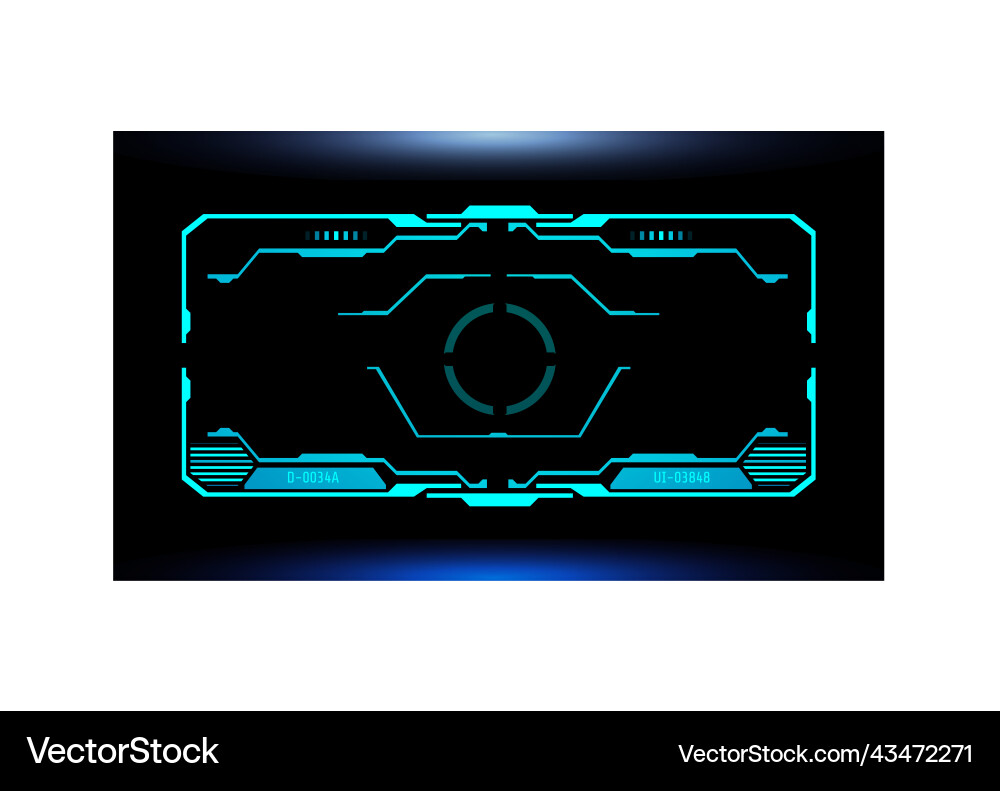 Hud green virtual element futuristic screen Vector Image