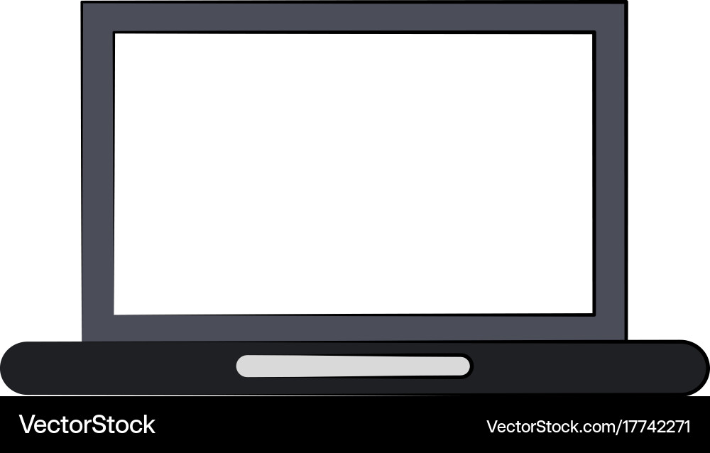 Laptop with blank screen icon image Royalty Free Vector