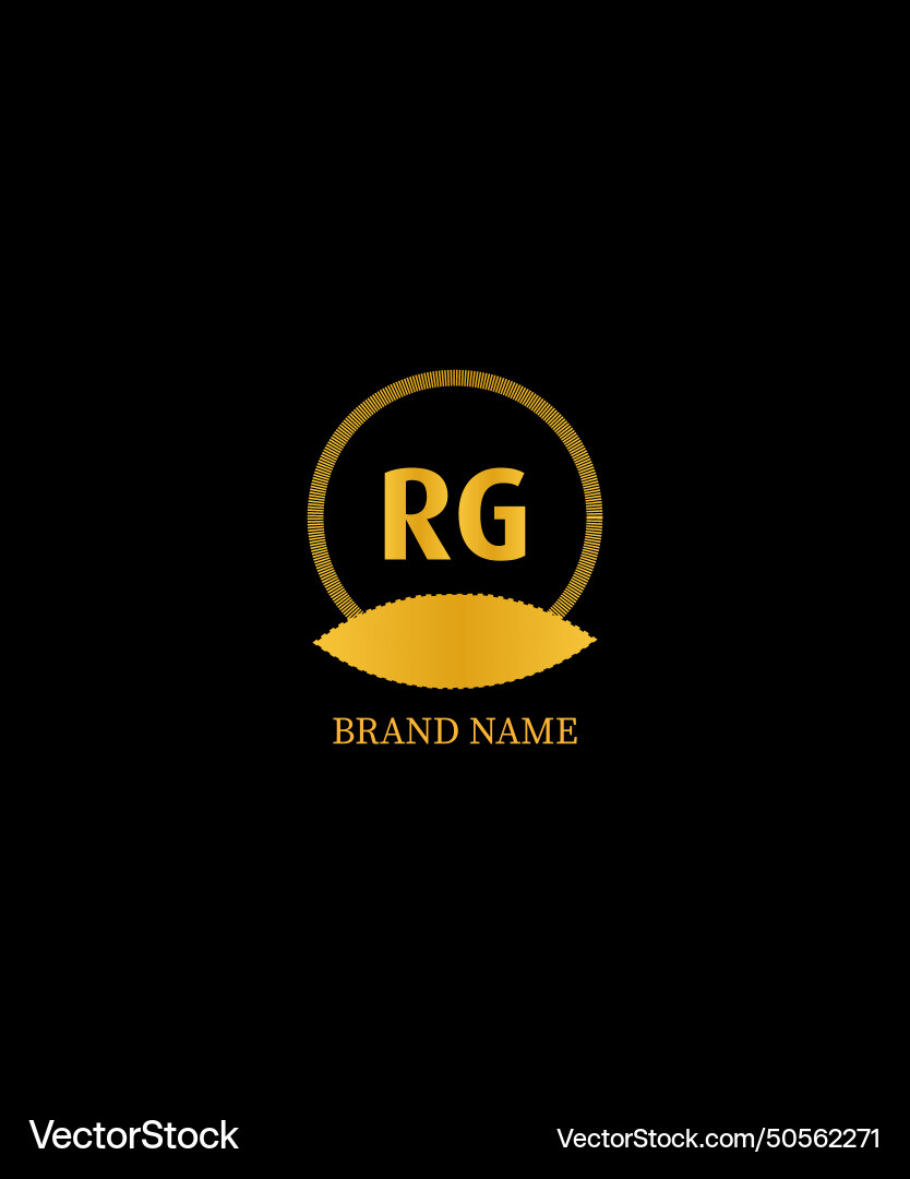 Rg letter logo design unique attractive Royalty Free Vector