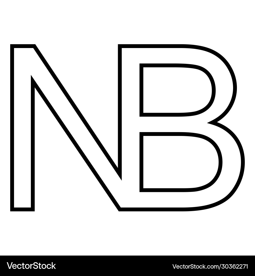Symbol sign nota bene n b nb Royalty Free Vector Image