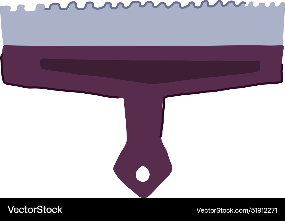 Tile notched trowel cartoon Royalty Free Vector Image