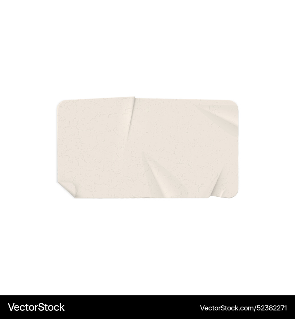 Vintage beige paper sticker Royalty Free Vector Image