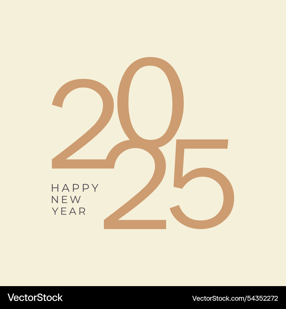 2025 number design template9 Royalty Free Vector Image