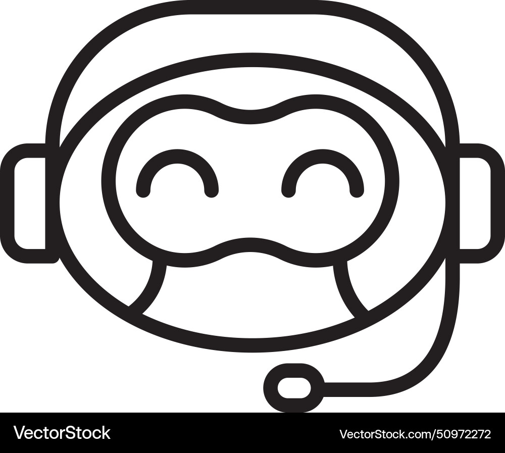 Chatbot agent service icon Royalty Free Vector Image
