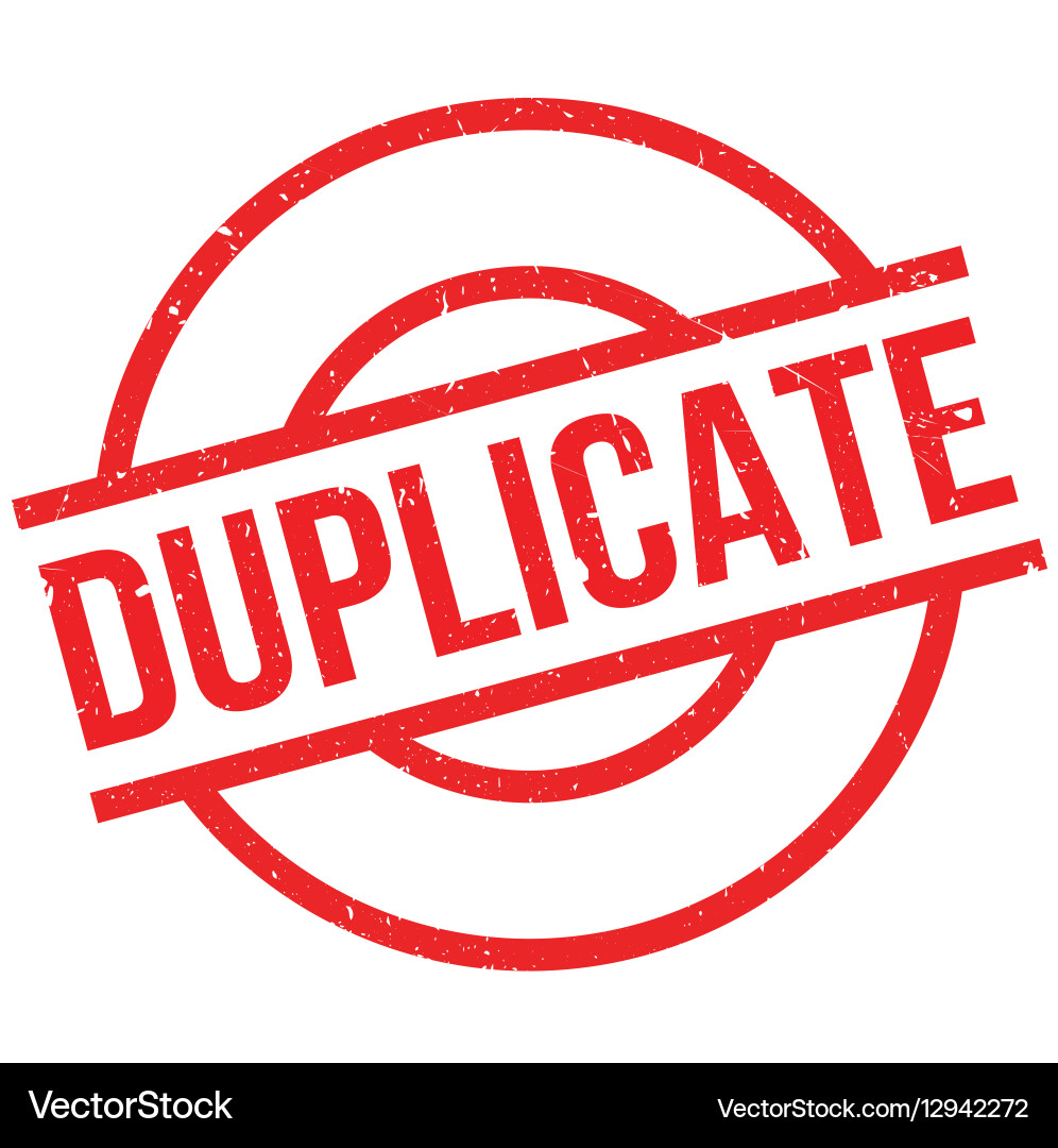 Duplicate rubber stamp Royalty Free Vector Image