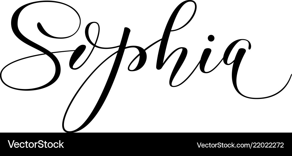 Girls name - sophia Royalty Free Vector Image - VectorStock
