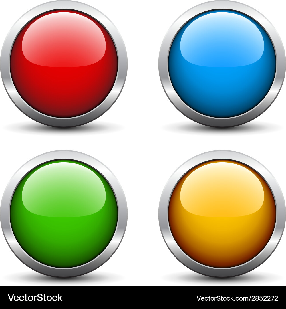 Glossy buttons Royalty Free Vector Image - VectorStock