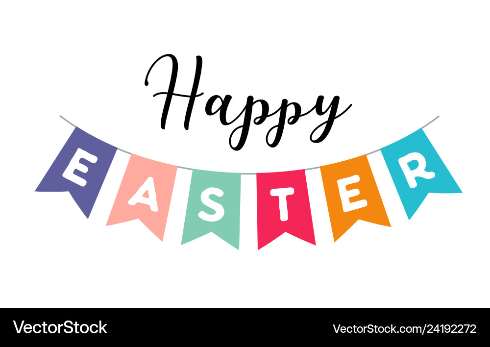 Happy easter banner Royalty Free Vector Image - VectorStock