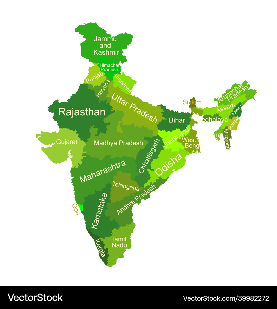 India map silhouette isolated Royalty Free Vector Image