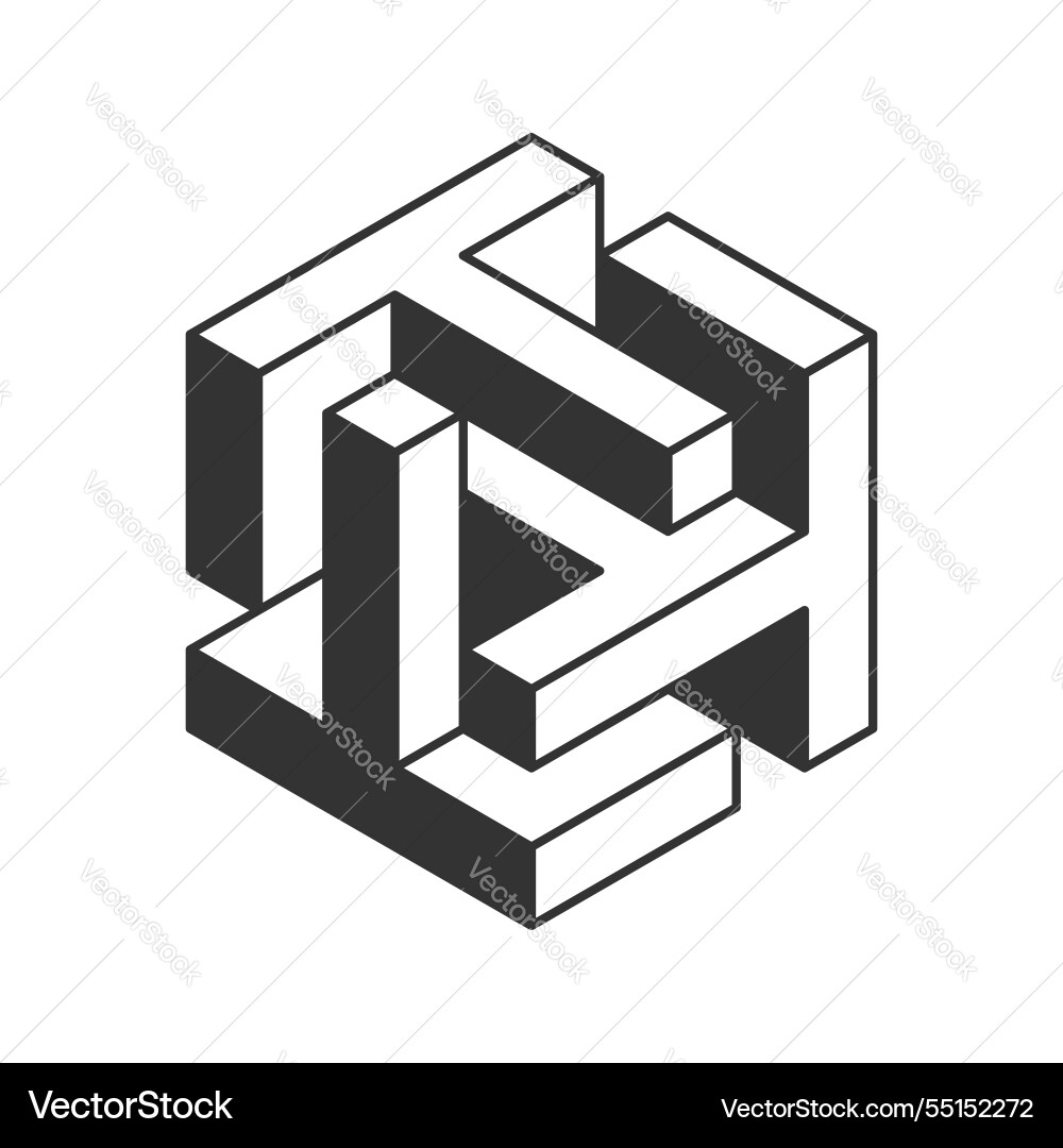 Stylish isometric cube design perfect for tech Vector Image