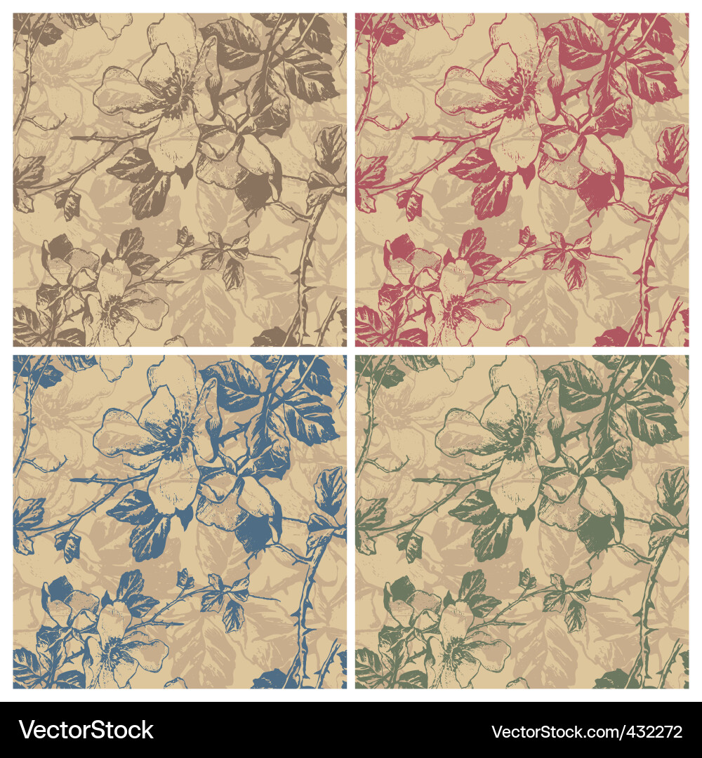 Vintage Floral Pattern Royalty Free Vector Image
