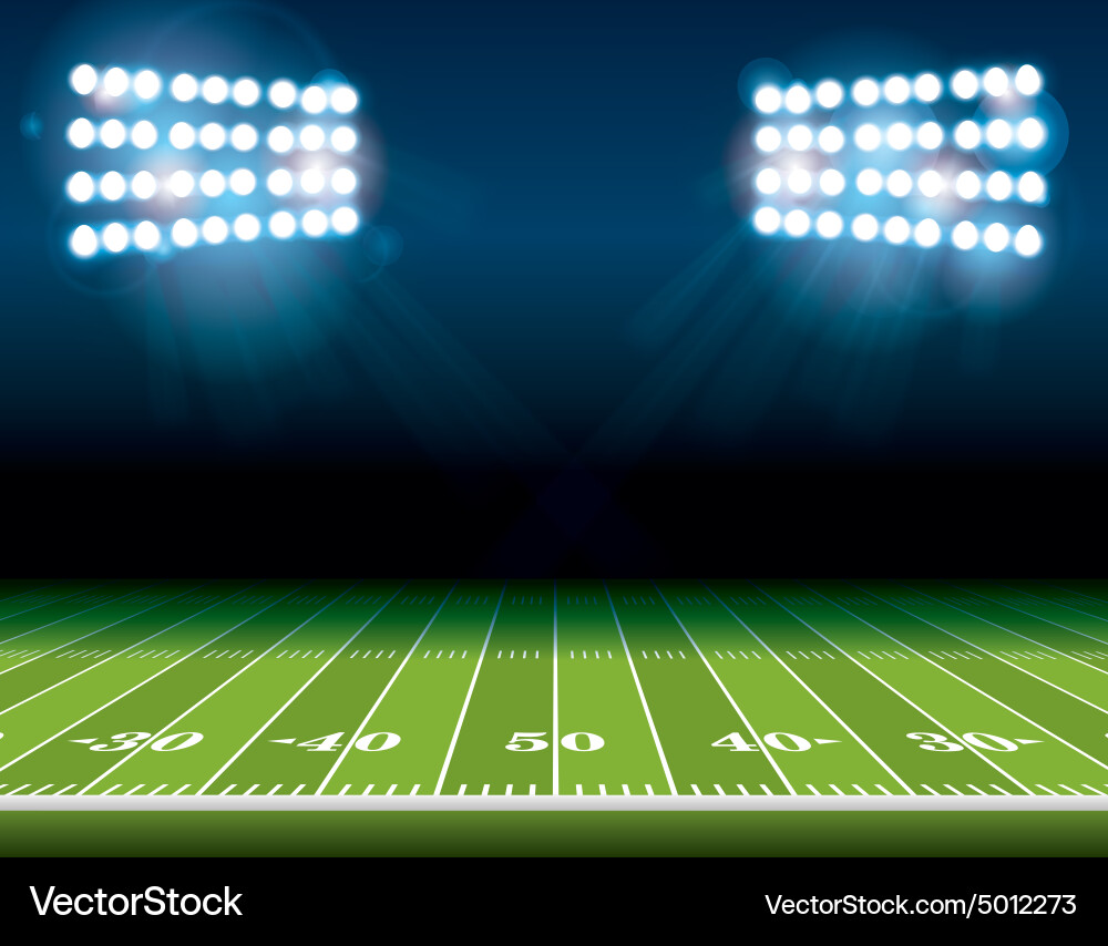 American football field Royalty Free Vector Image