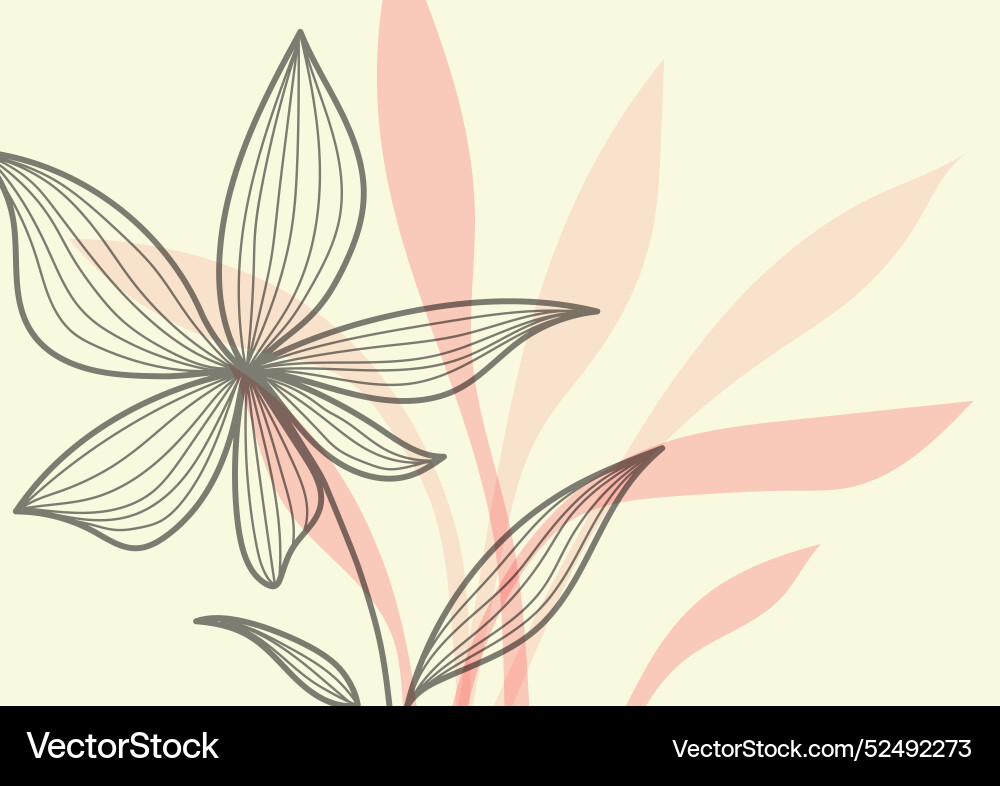 Cream color tropical soft flower natural Vector Image