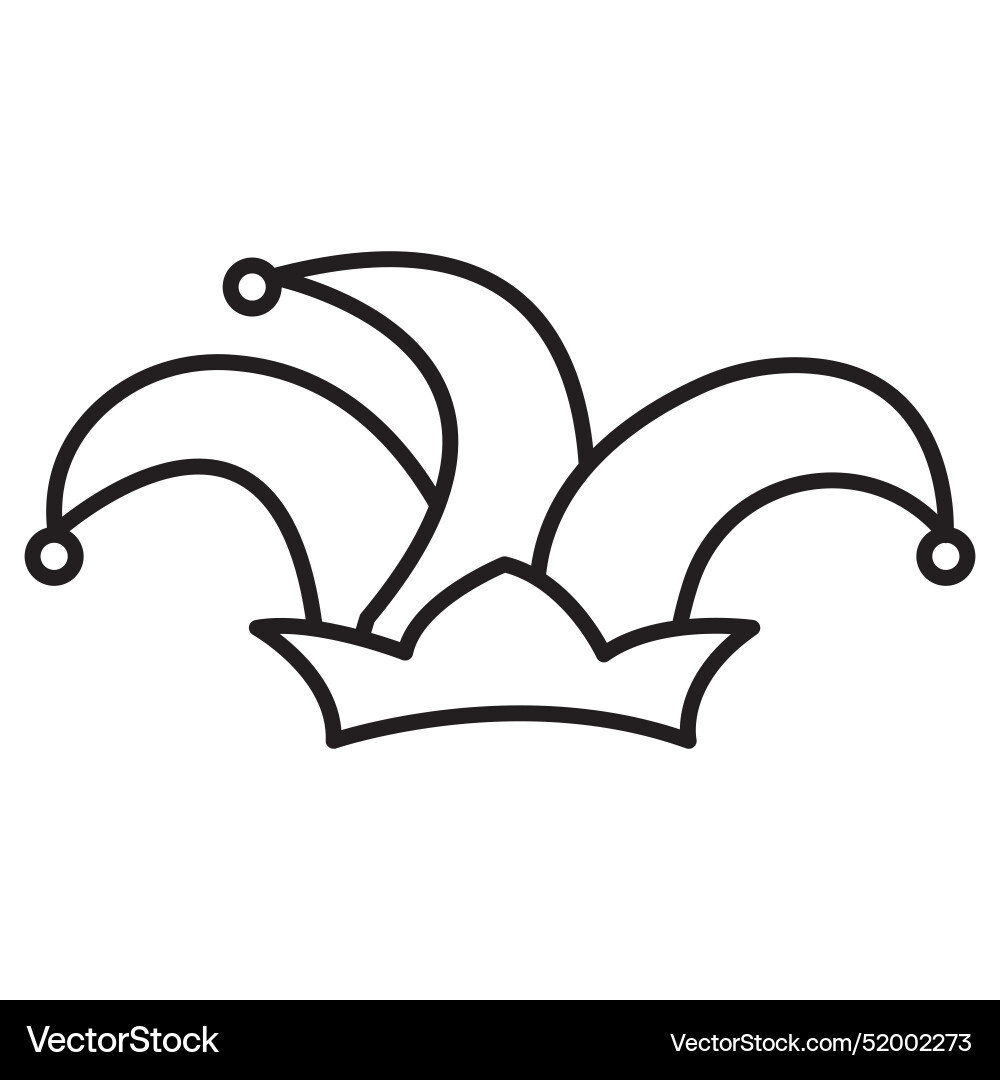Festive jester hat icon ideal for carnival Vector Image