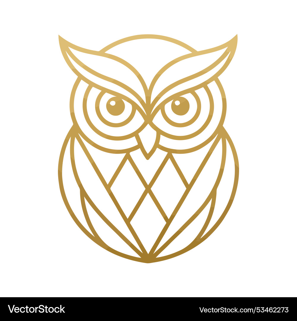 Geometric Owl Logo Royalty Free Vector Image - VectorStock