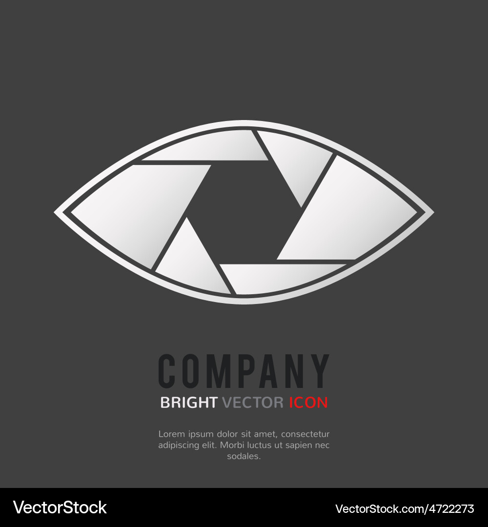 Shutter Eye Icon - Aperture Focus Royalty Free Vector Image