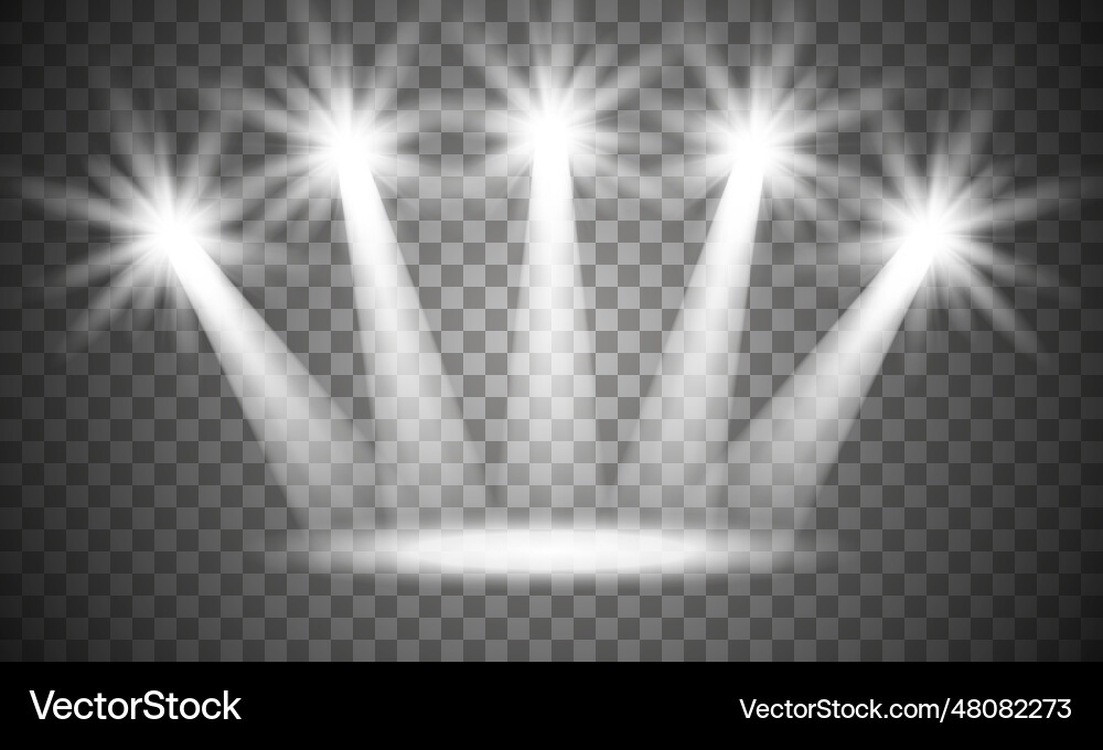 Spotlight on stage volume light transparent Vector Image