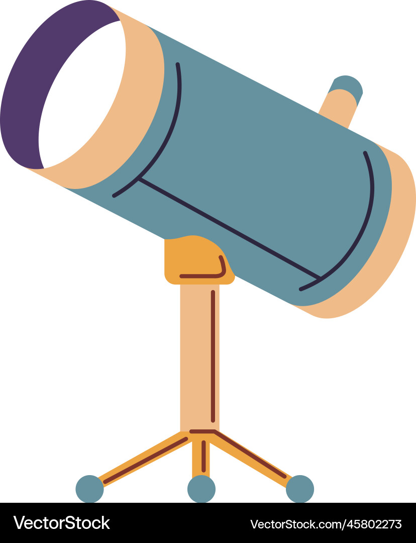 Telescope optical instrument for magnifying Vector Image