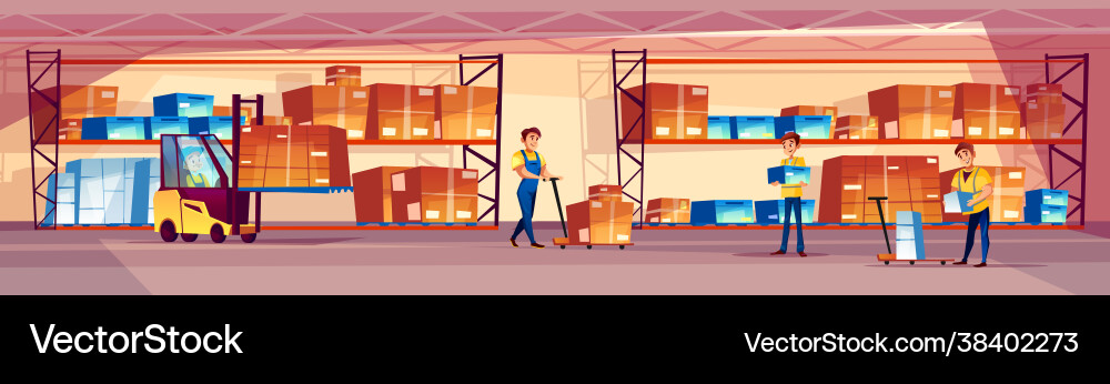 Warehouse workers Royalty Free Vector Image - VectorStock