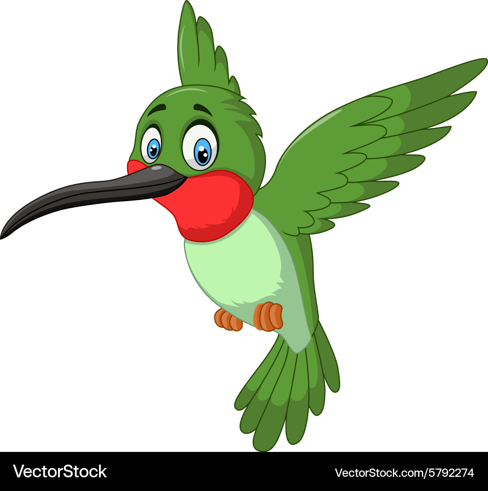 Cartoon cute small bird Royalty Free Vector Image