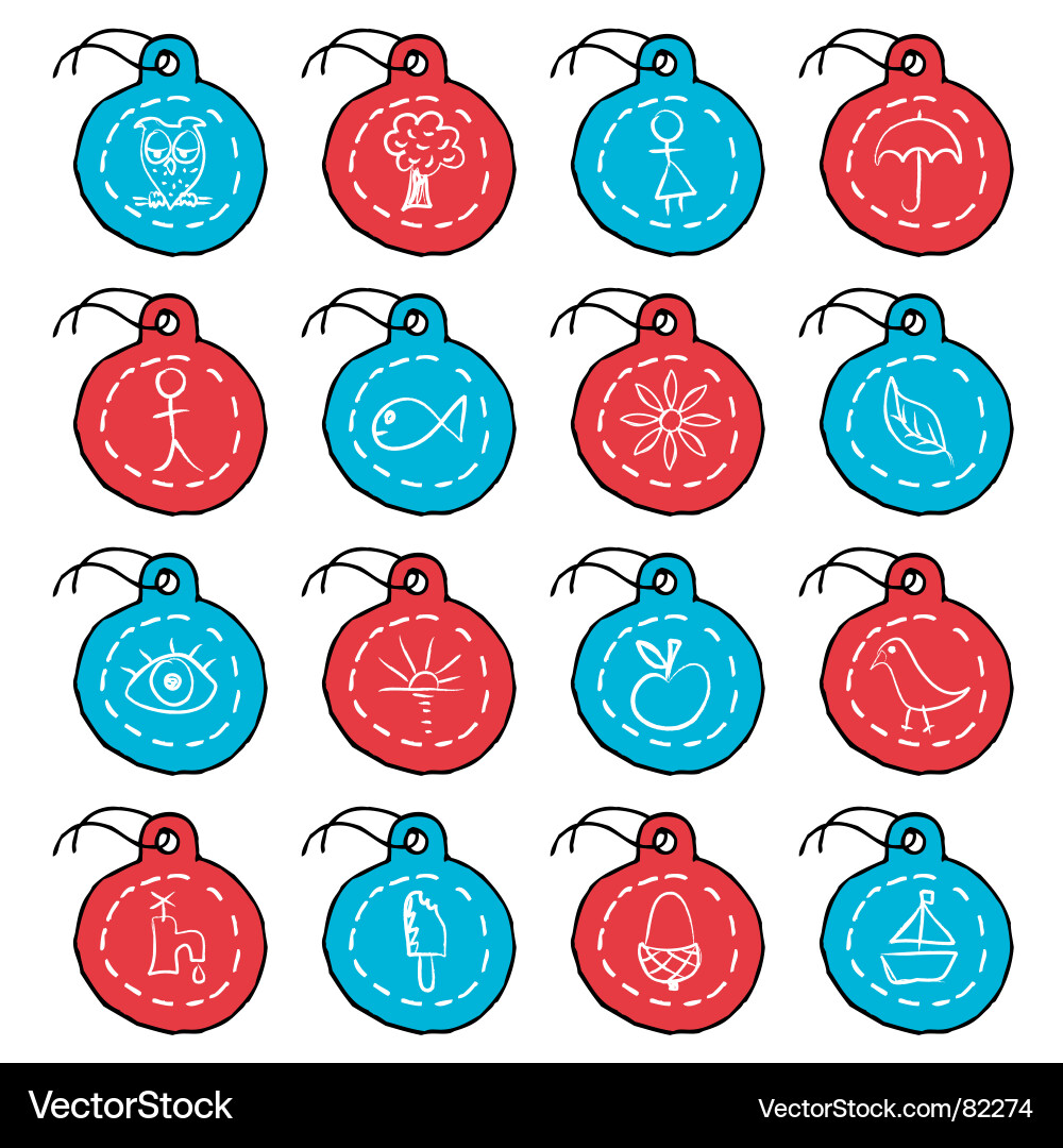 Circle tags Royalty Free Vector Image - VectorStock
