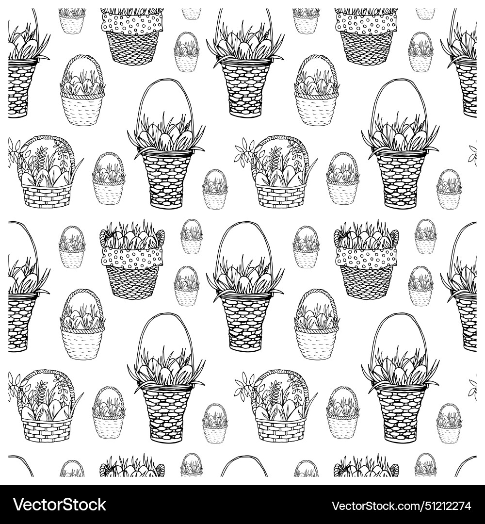 Easter holiday seamless pattern Royalty Free Vector Image