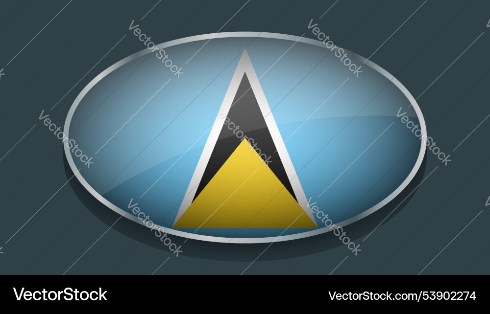 Eclipse shape of saint lucia flag with original Vector Image
