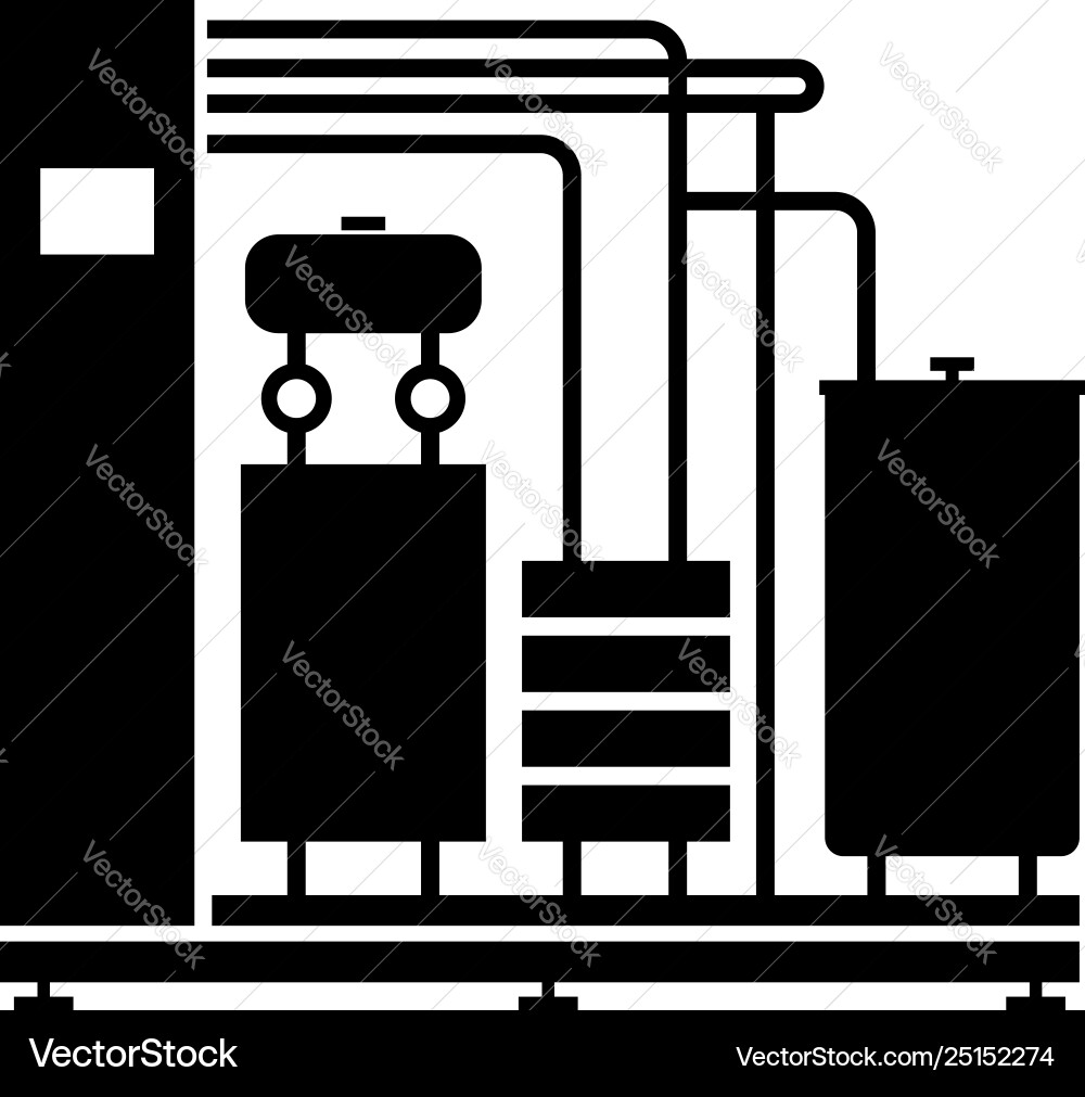 Industrial milk pasteurizer Royalty Free Vector Image