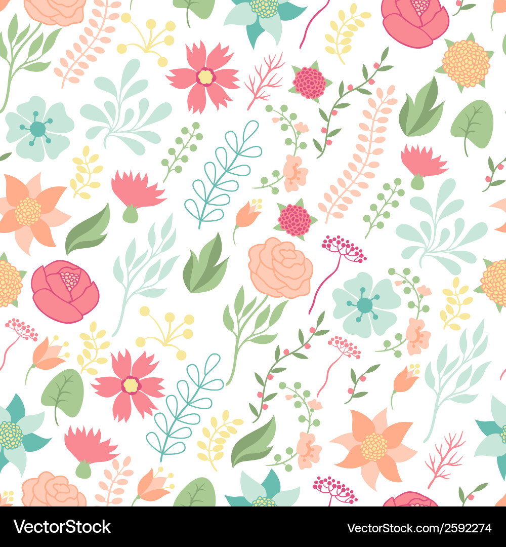 Seamless floral pattern with pretty stylized Vector Image