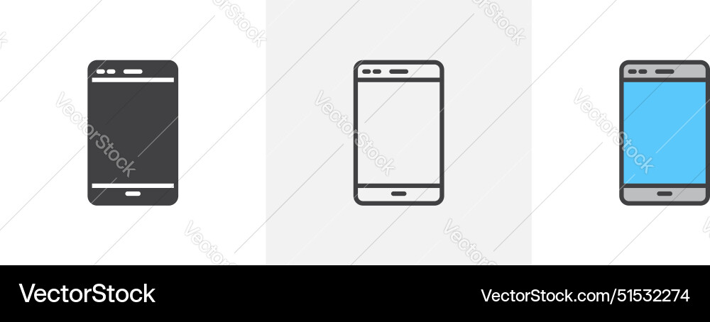 Smartphone icon set cell phone symbol Royalty Free Vector