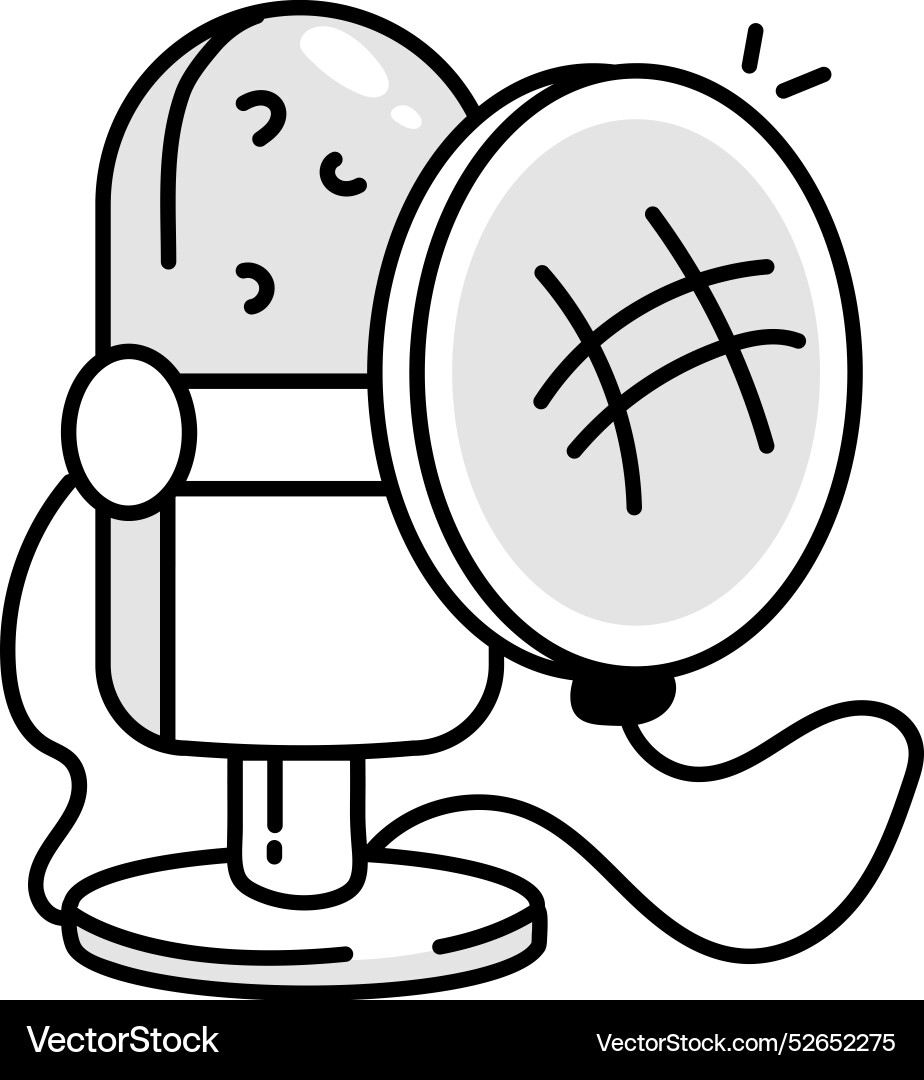 Basic rgbmic filter icon in sketchy style Vector Image