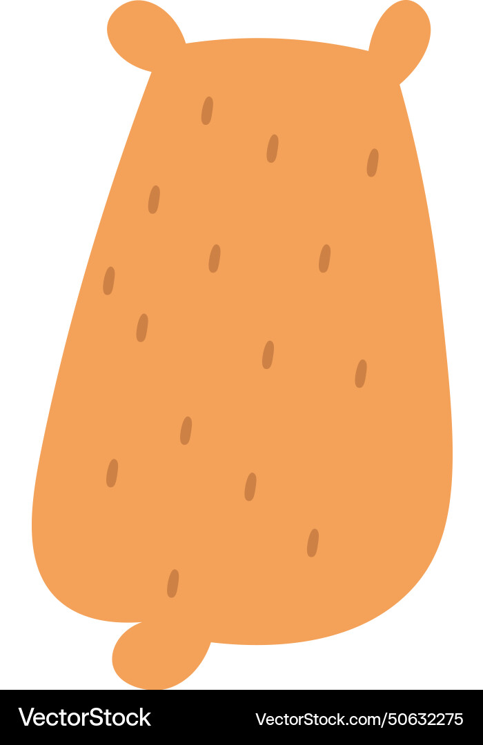 Bear back sitting Royalty Free Vector Image - VectorStock