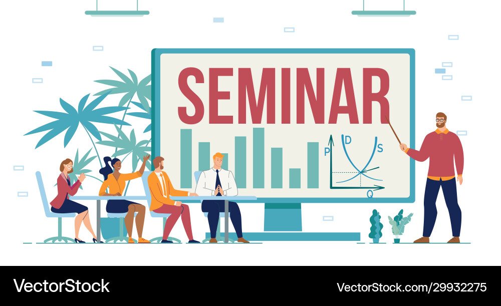 Business seminar training course for entrepreneur Vector Image