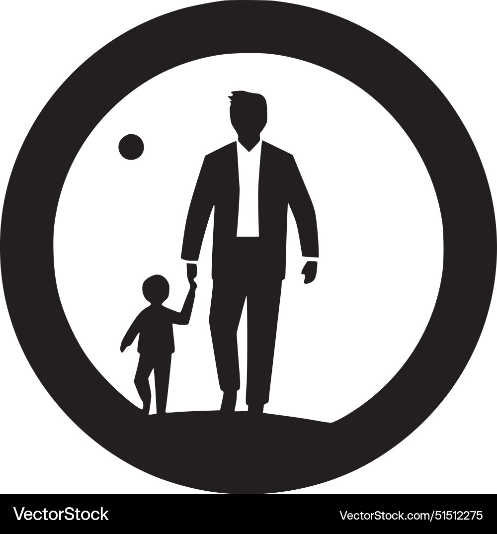 Father - minimalist and flat logo Royalty Free Vector Image