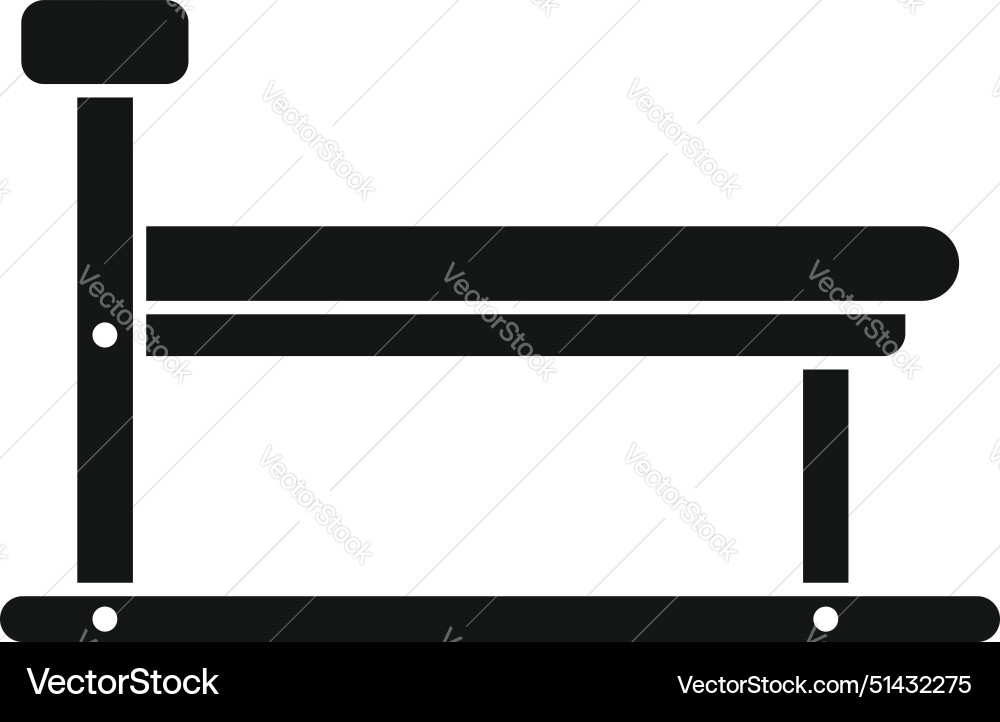 Flat design park bench icon Royalty Free Vector Image