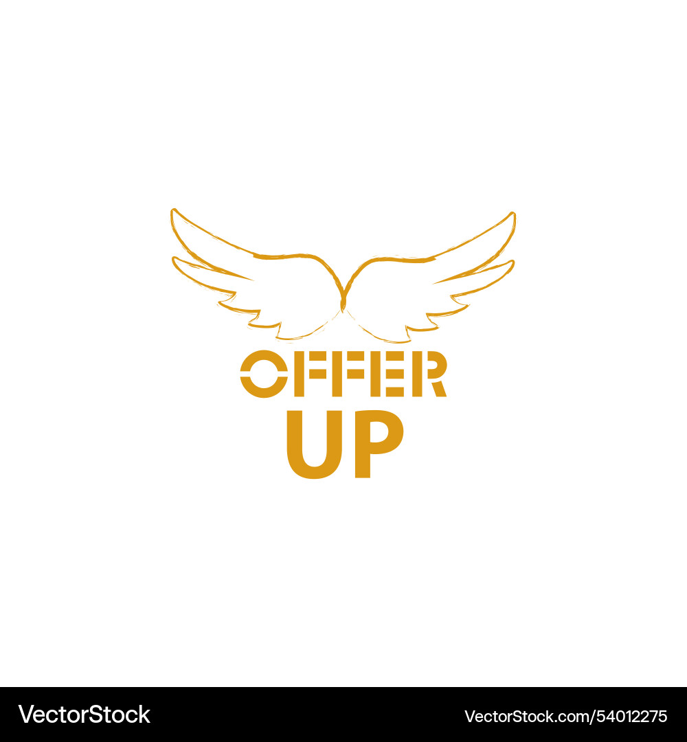 Offer up symbol icon logo Royalty Free Vector Image