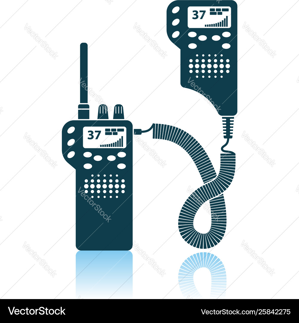 Police radio icon Royalty Free Vector Image - VectorStock