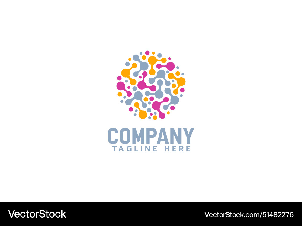 Abstract logo created from a combination of link Vector Image