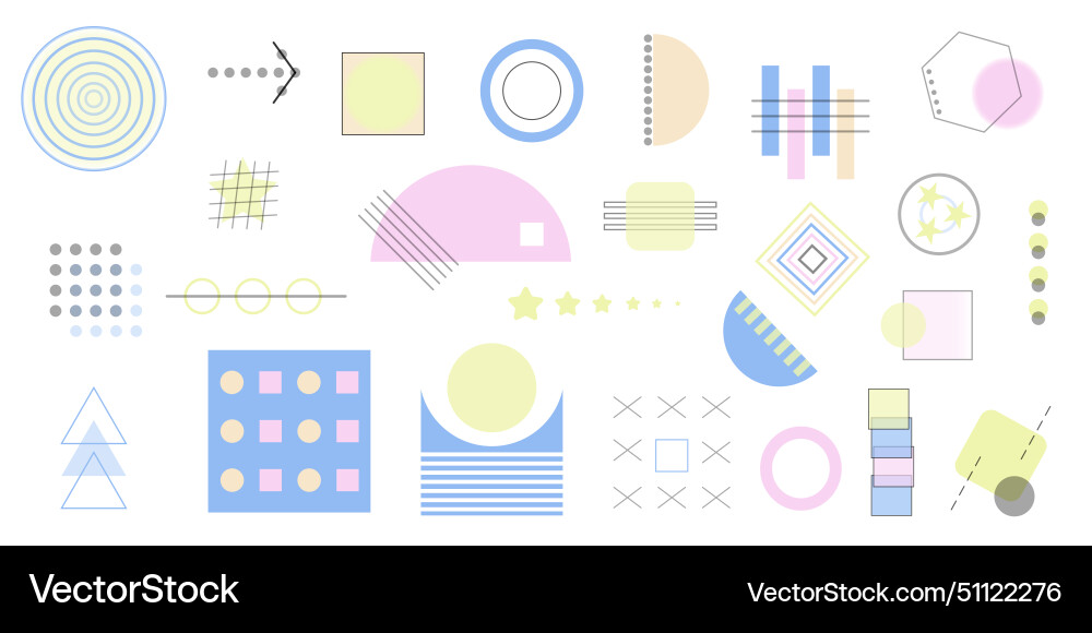Abstract trendy geometric shapes Royalty Free Vector Image