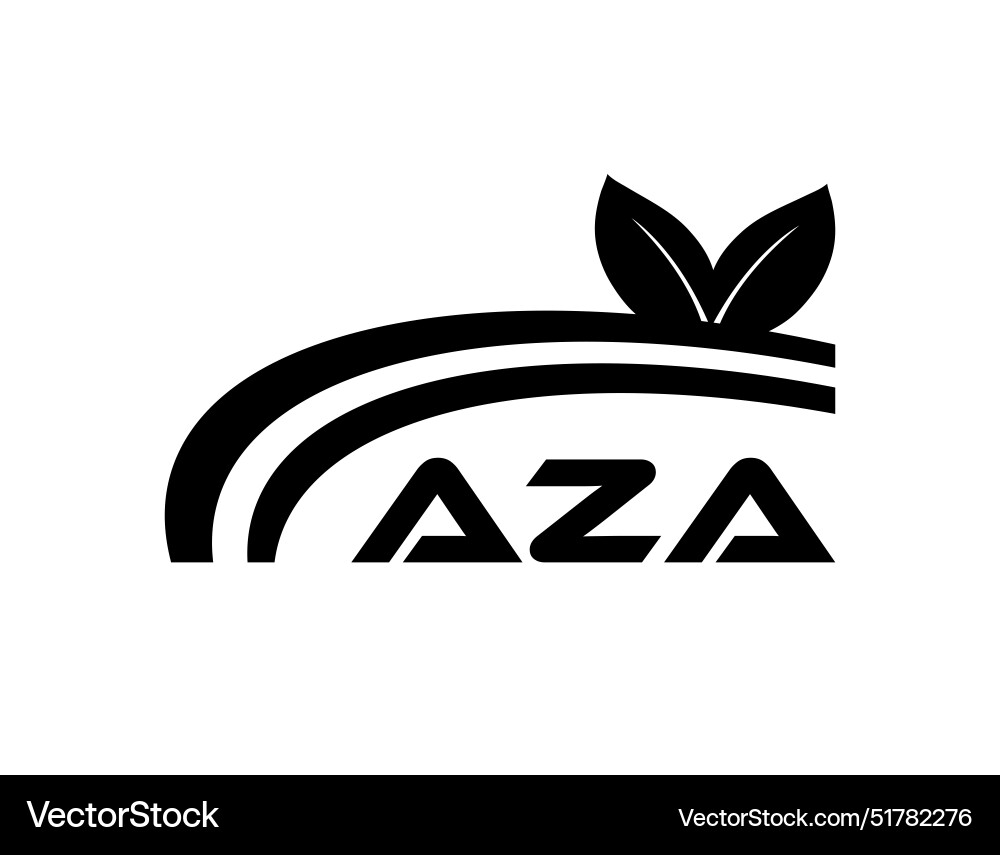 Aza letter logo design simple and modern Vector Image