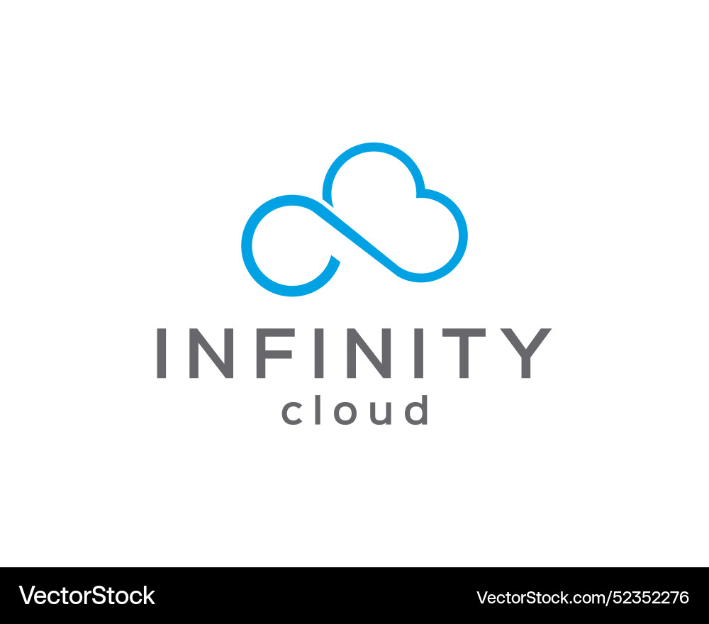 Cloud logo design and infinity template Royalty Free Vector