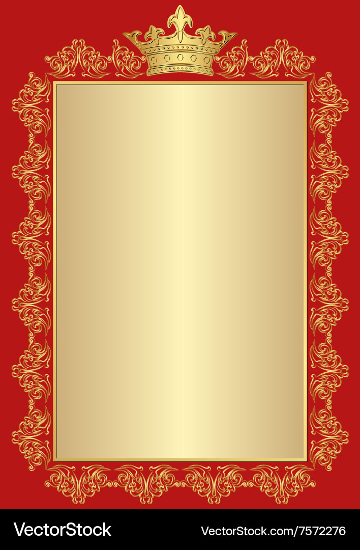 Elegant Golden Royal Frame Royalty Free Vector Image