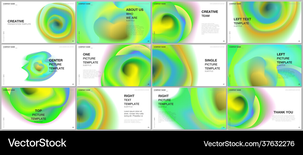 Fluid Gradient Presentation Templates – Royalty-Free Vector | VectorStock