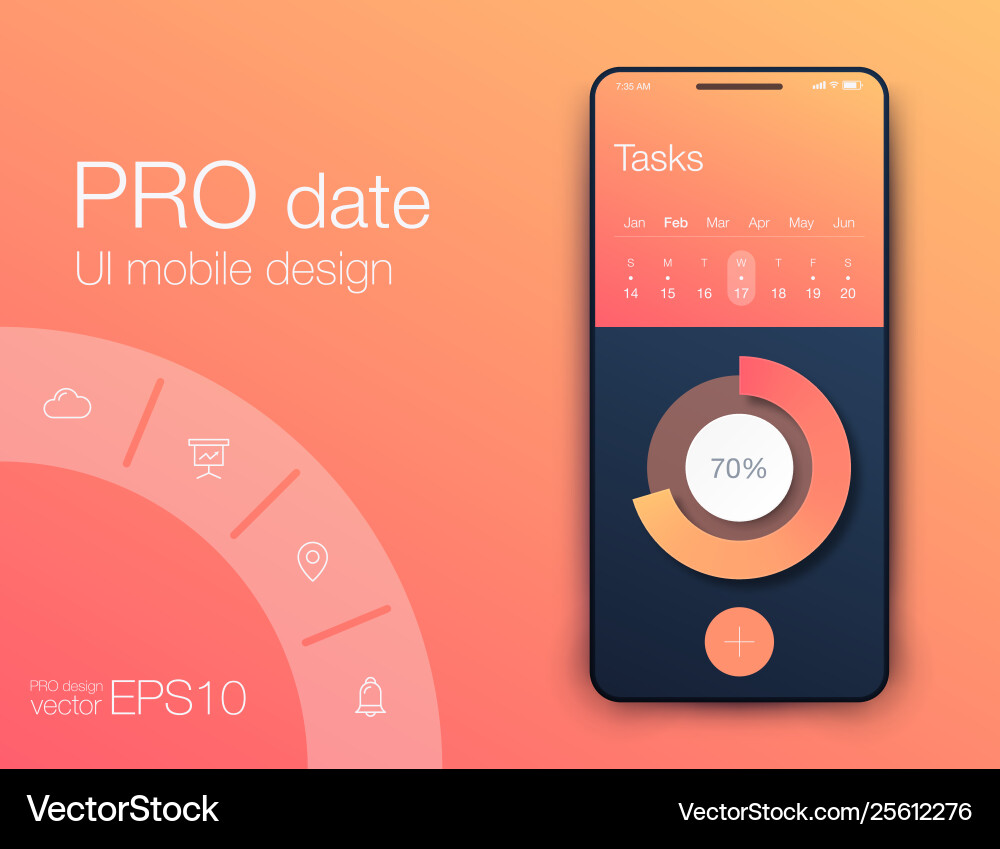 Grafik mobile Infografiken mit einer Lizenzfreier Vektor