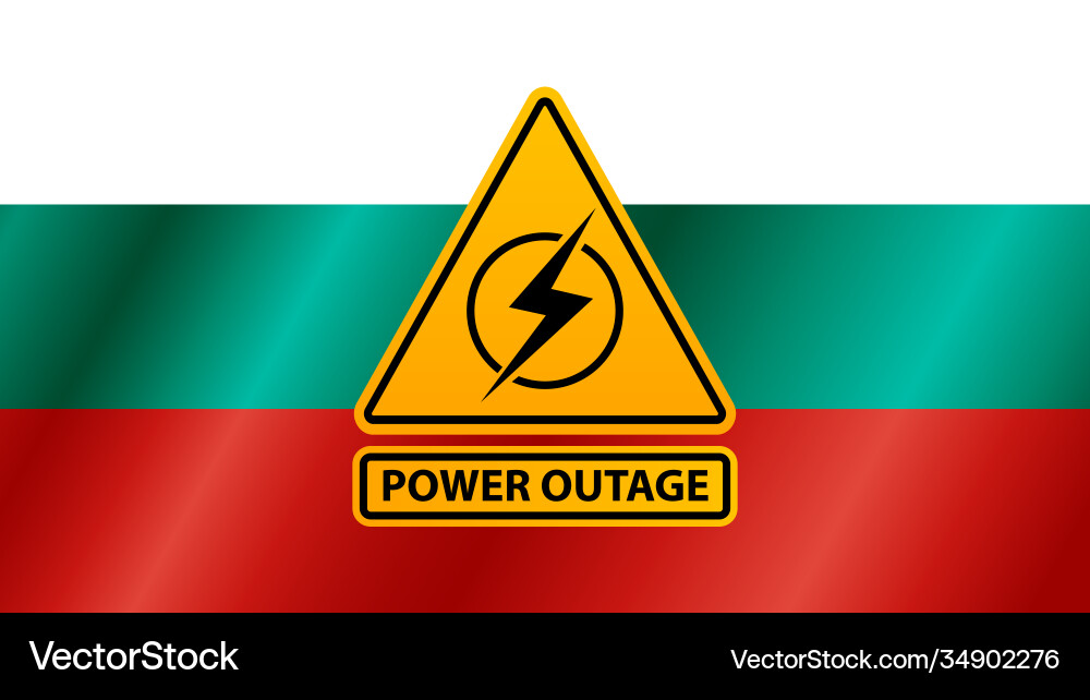 Power outage yellow warning sign – Royalty-Free Vector | VectorStock